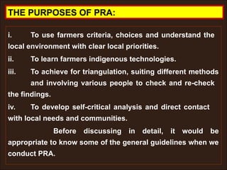 Ppt on Participatory rural appraisal PRA | PPT
