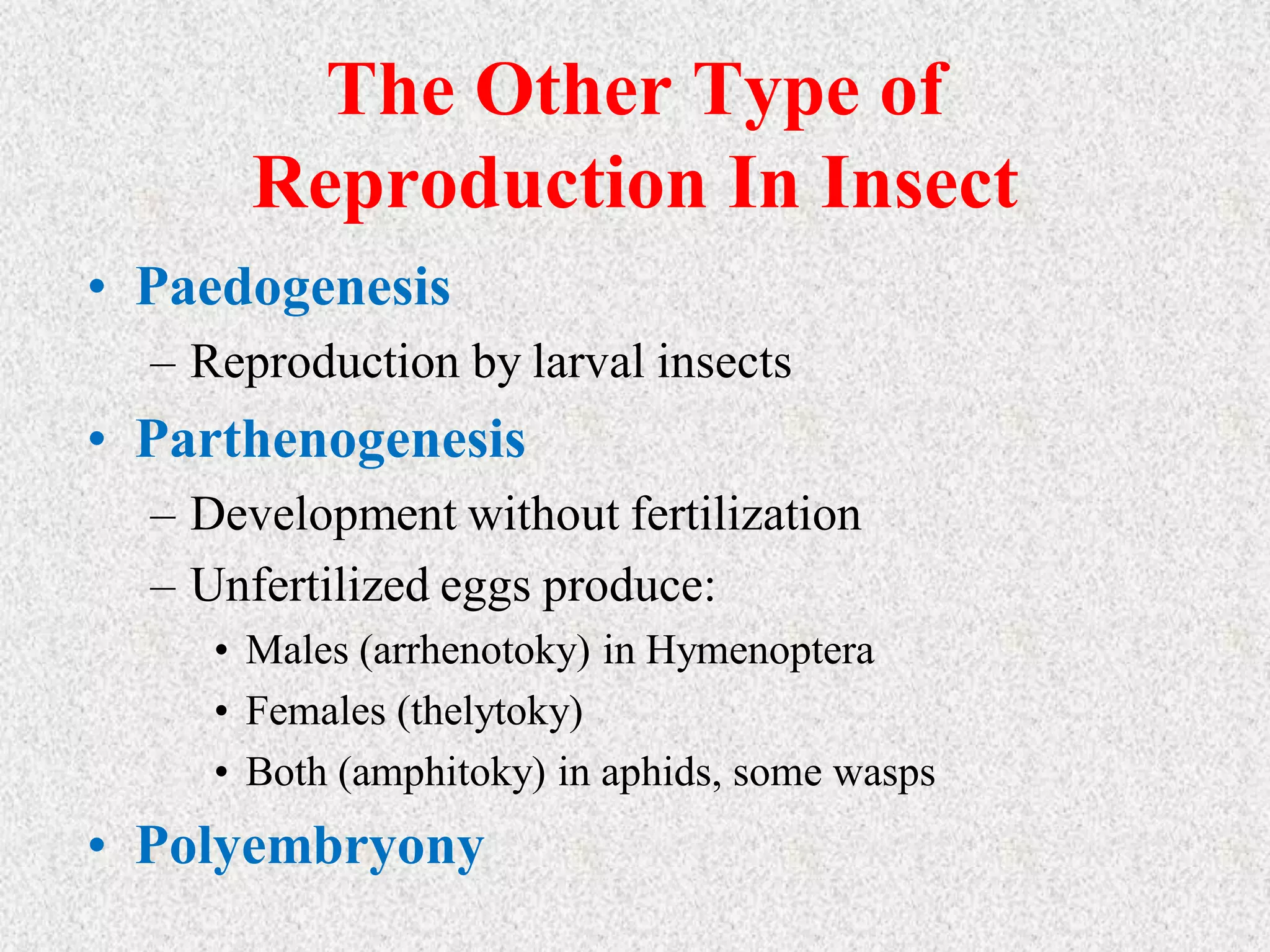 Pra embryonic and post-embryonic development in insect | PDF