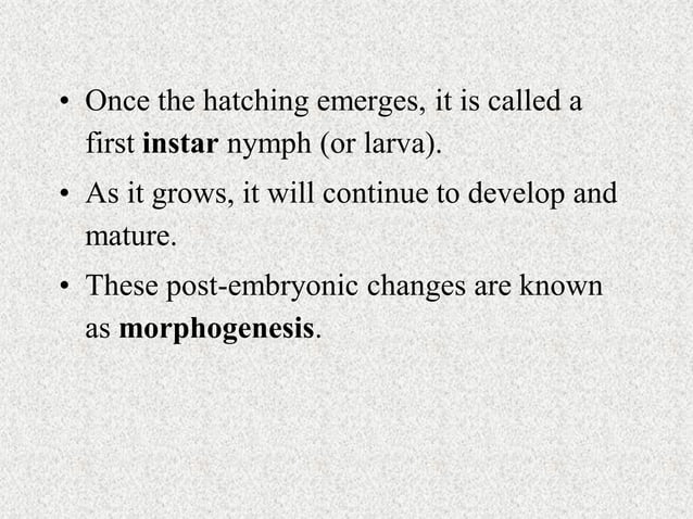 Pra embryonic and post-embryonic development in insect