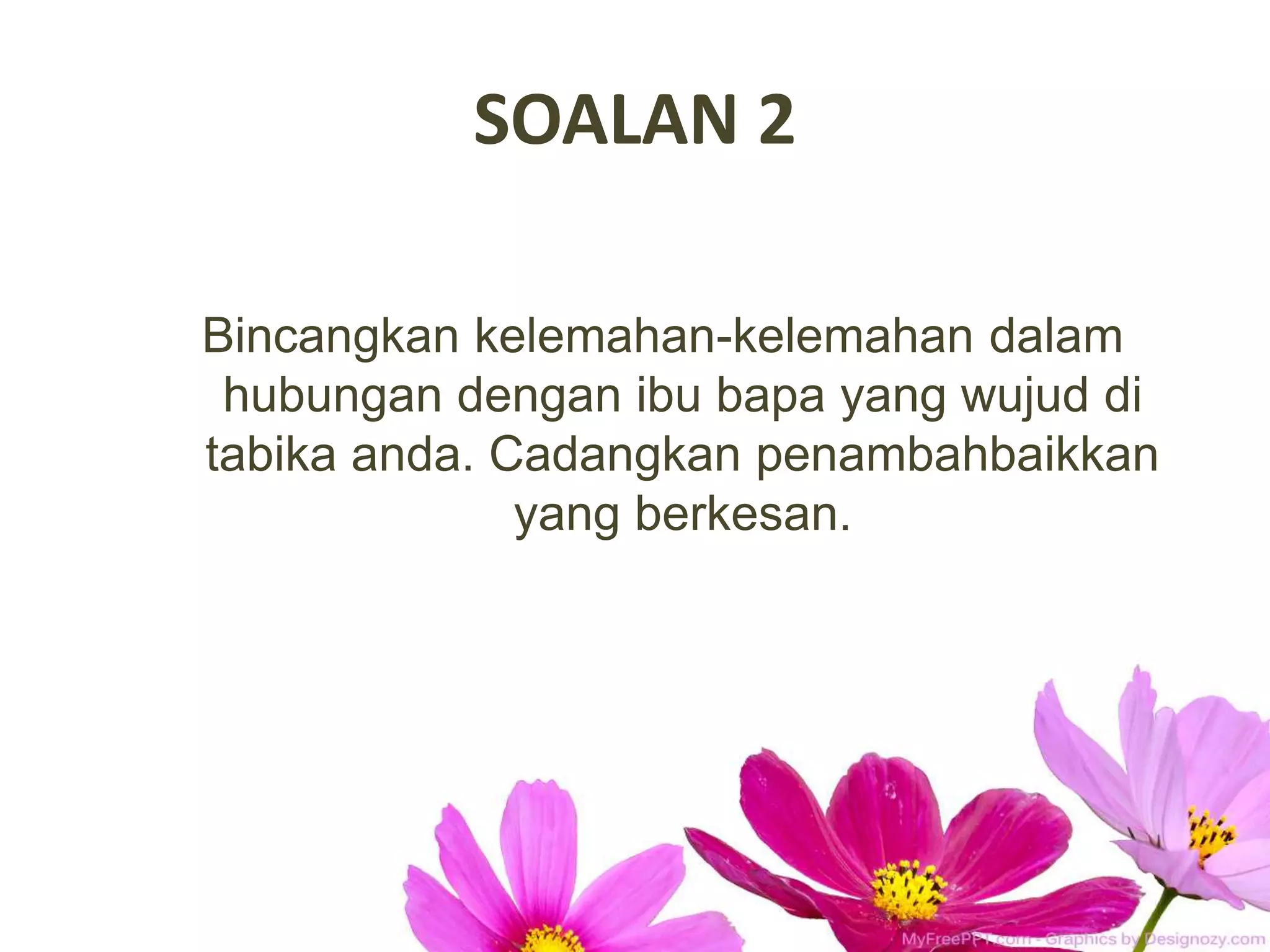 Penglibatan Ibu Bapa Di Prasekolah Ppt