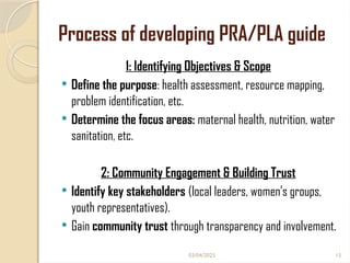 PRA/PLA Technique for Collection of Qualitative Information with ...