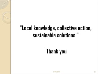 PRA/PLA Technique for Collection of Qualitative Information with ...