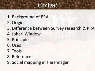 Participatory Rural Appraisal | PPTX