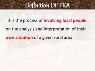 Participatory Rural Appraisal | PPTX