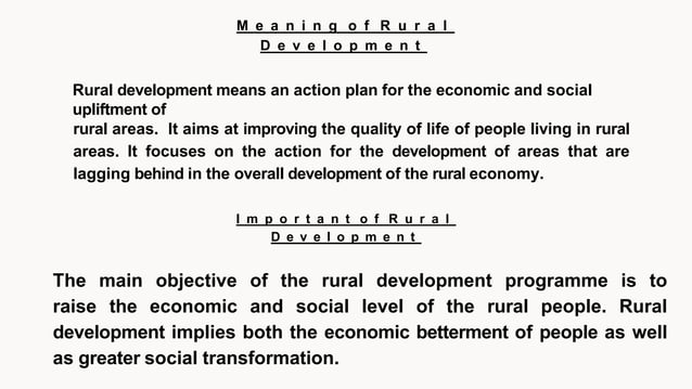 Ministry of Rural Development | PPTX