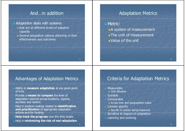 Adaptation Metrics Community Based Measuring And Prioritizing Adapta