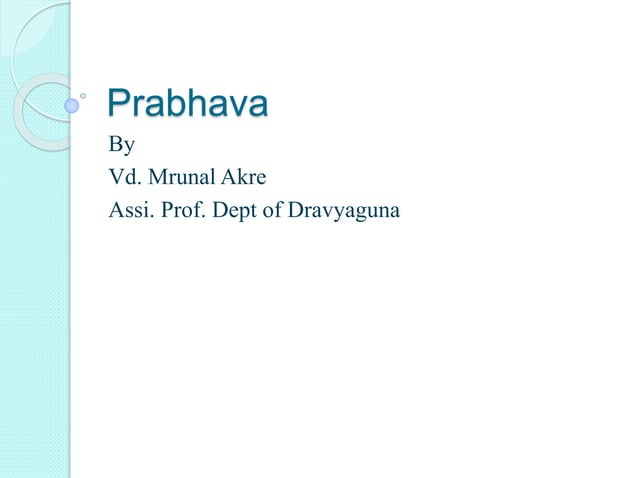 Prabhava | PPTX | Hinduism | Religion & Spirituality