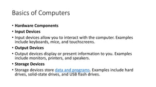 Essential Computer Skills for Beginners. | PPTX