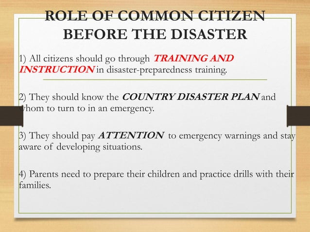 ROLE OF COMMON CITIZEN IN DISASTER RESPONSE-PRABHU | PPT