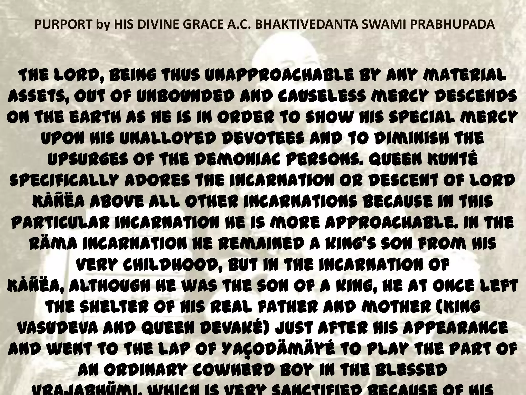 Srila Prabhupada Video Discourse Series - Verses | PPTX