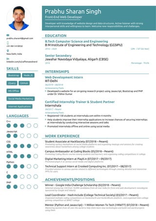 Prabhu's Resume - October | PDF