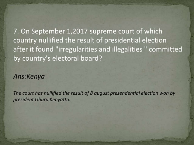 General Knowledge 2017 | PPTX