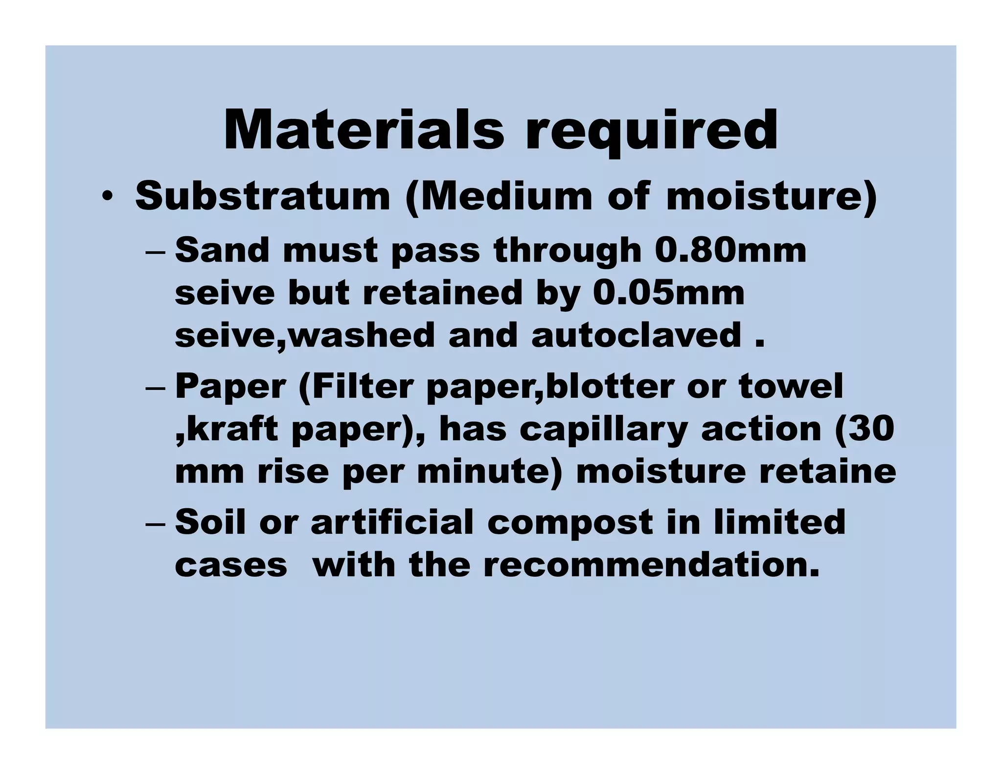 Seed Physical purity & germination tests | PDF