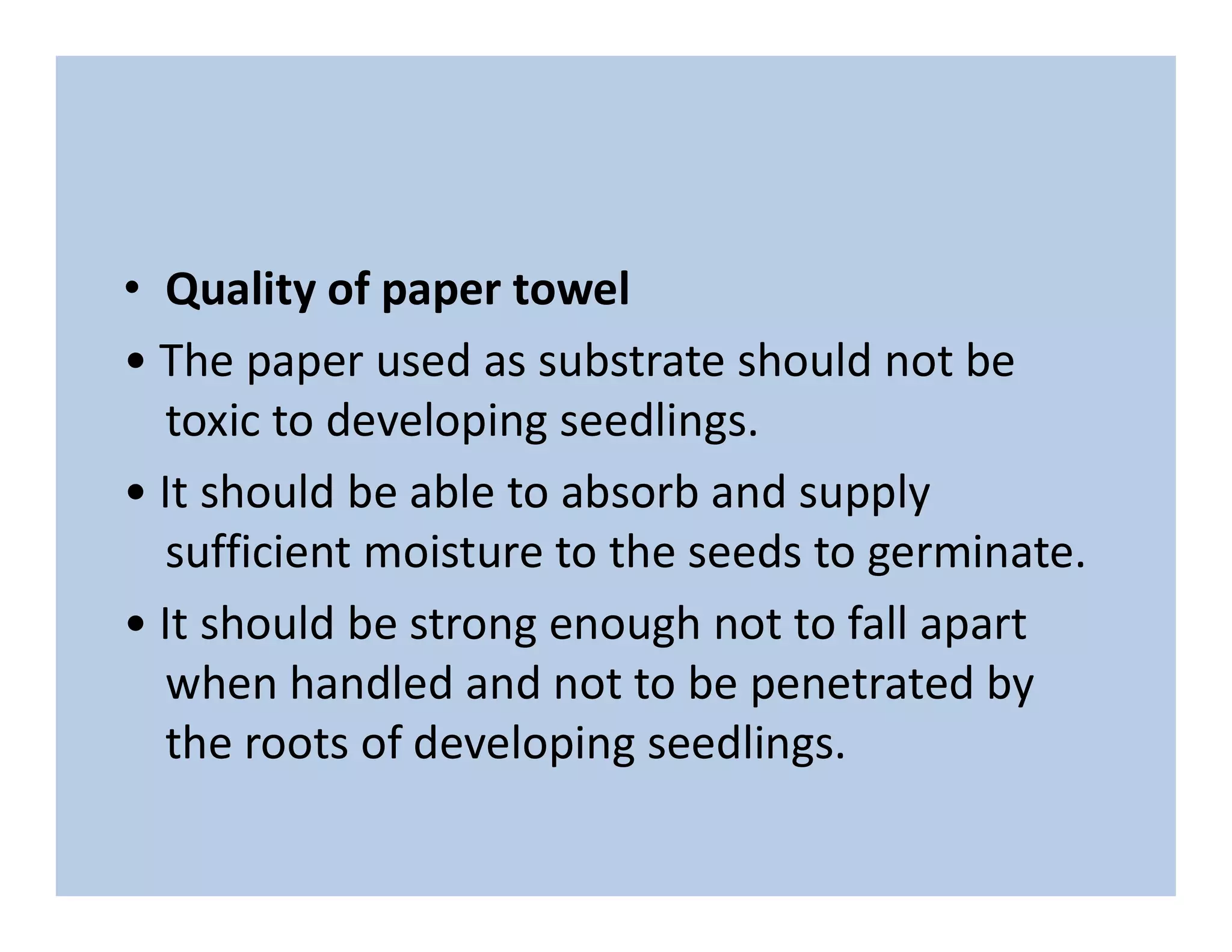 Seed Physical purity & germination tests | PDF