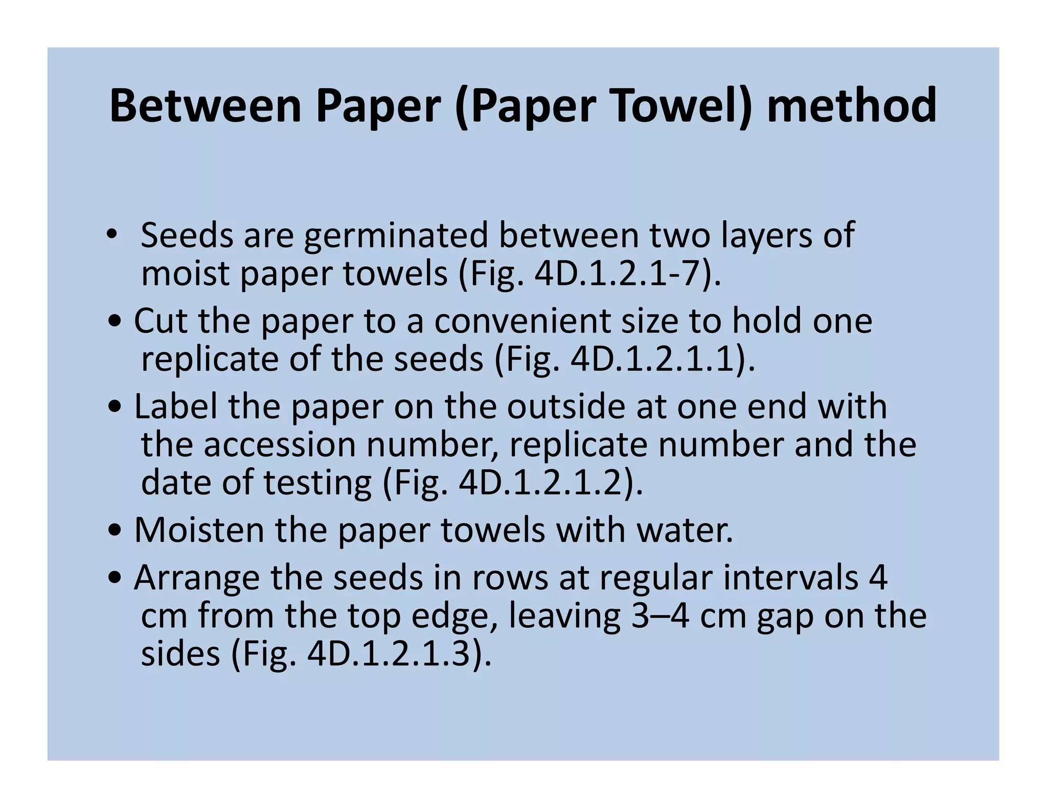 Seed Physical purity & germination tests | PDF