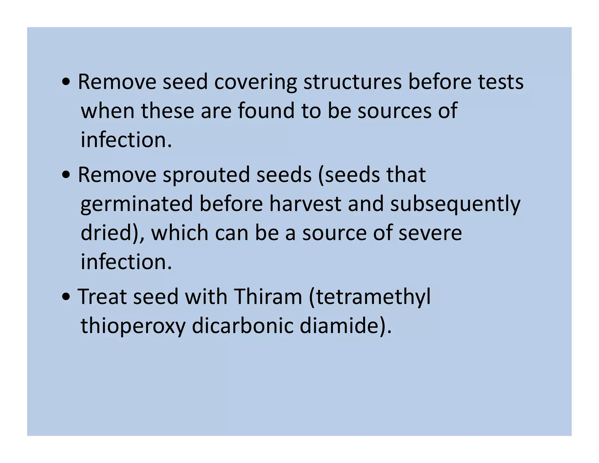 Seed Physical purity & germination tests | PDF