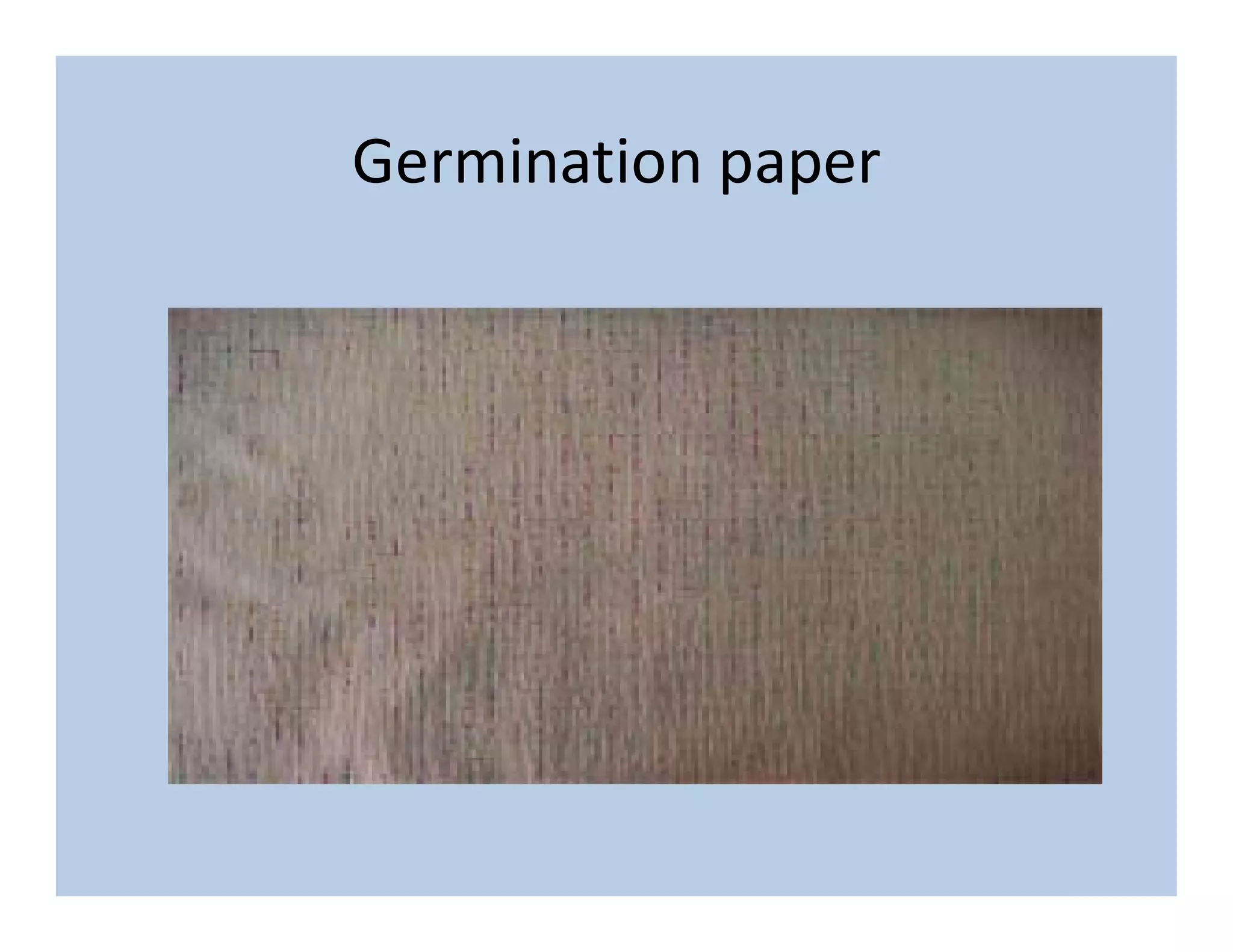 Seed Physical purity & germination tests | PDF