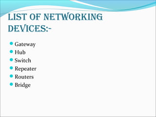 networking devices | PPT