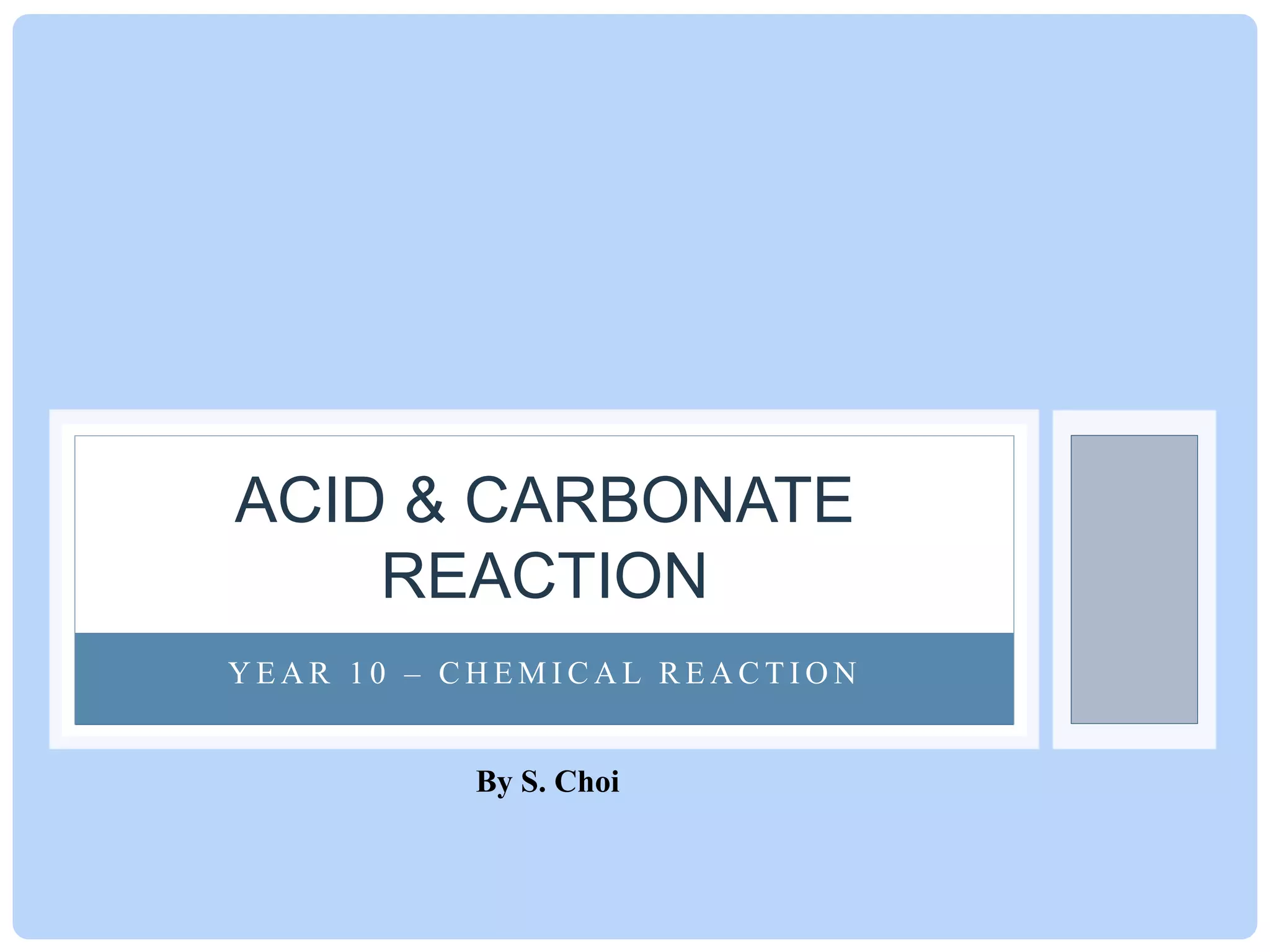 Prac - Acid & carbonate reaction | PDF