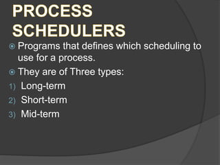 PROCESS SCHEDULER | PPTX