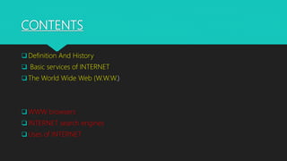 internet and its services | PPTX