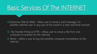 internet and its services | PPTX