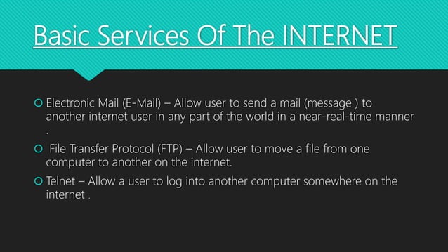 internet and its services | PPTX | Search | Internet