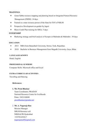 Prachi Resume | PDF