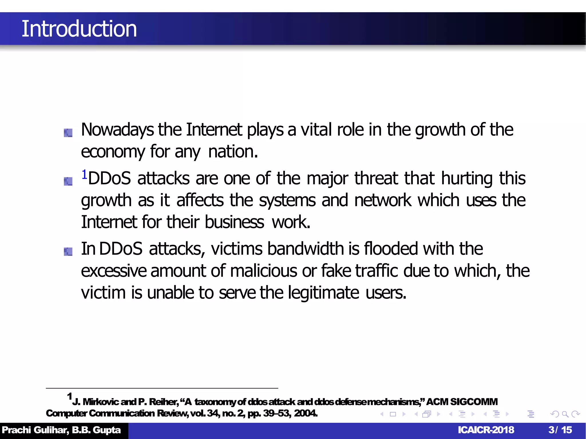 Cooperative mitigation DDoS | PPTX