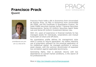 Prack asset management argentina for hedge funds | PPT