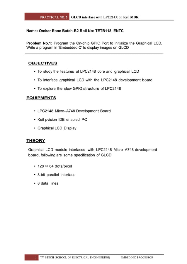 Displaying Animated Images on GLCD display with LPC2148 Microcontroller ...