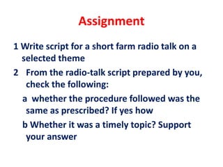 Pract 3 Script writing for radio | PPTX