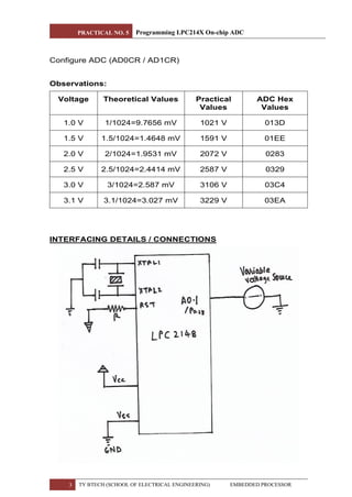 Analog To Digital Conversion (ADC) Programming in LPC2148 | PDF | Computer Peripherals | Computing
