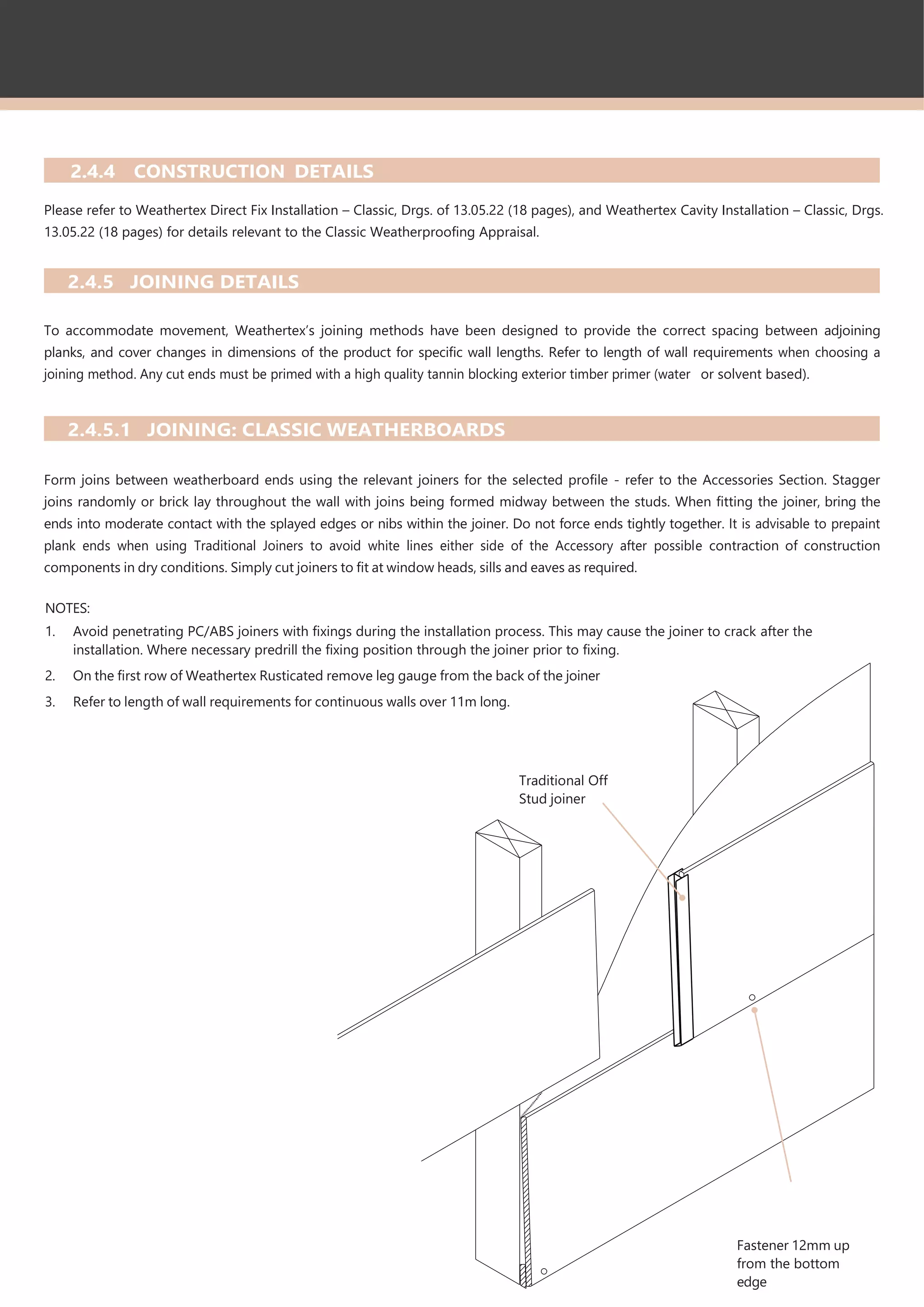 Practical assessment 2 - Install horizontal weatherboards to internal corner | DOC