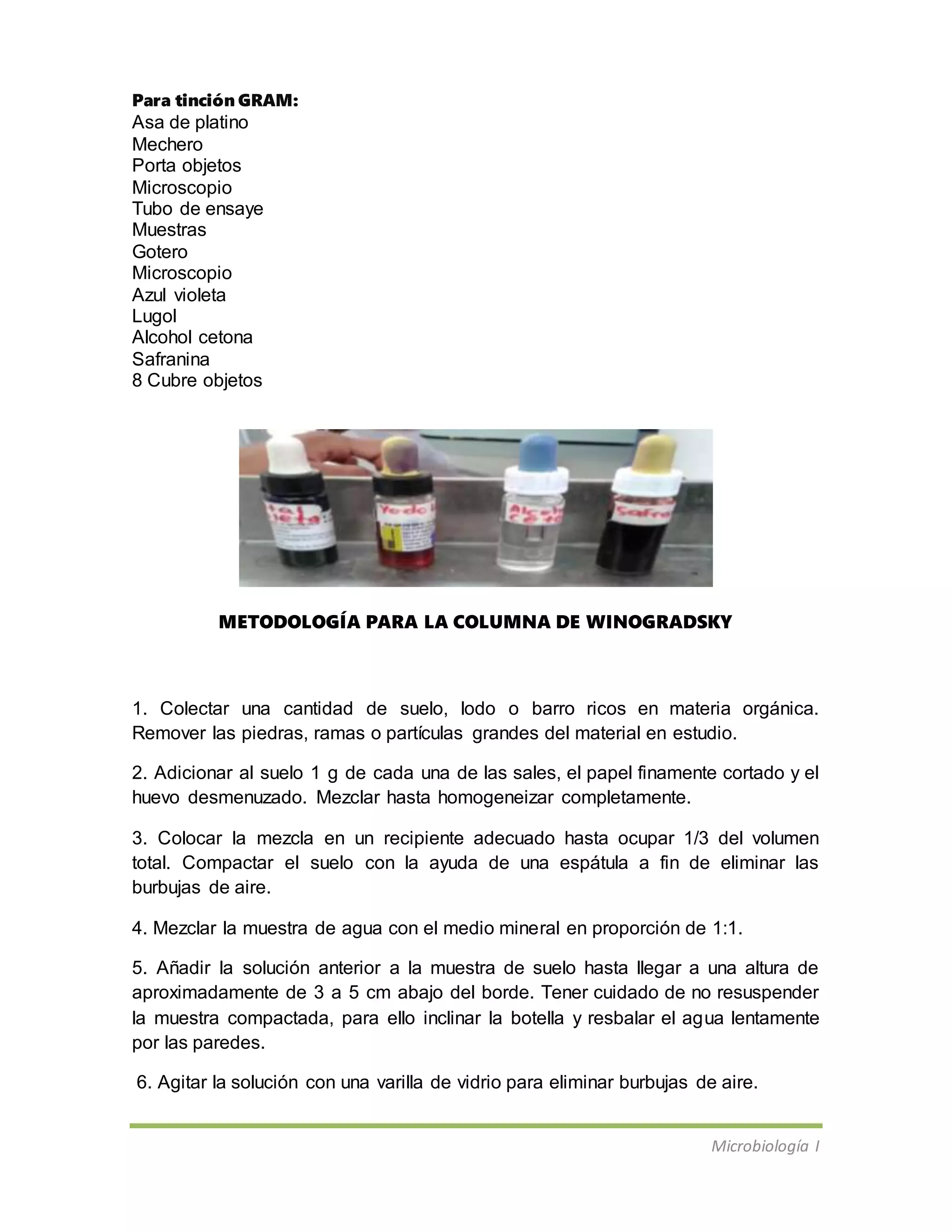 Practica columna-de-winogradsky | PDF
