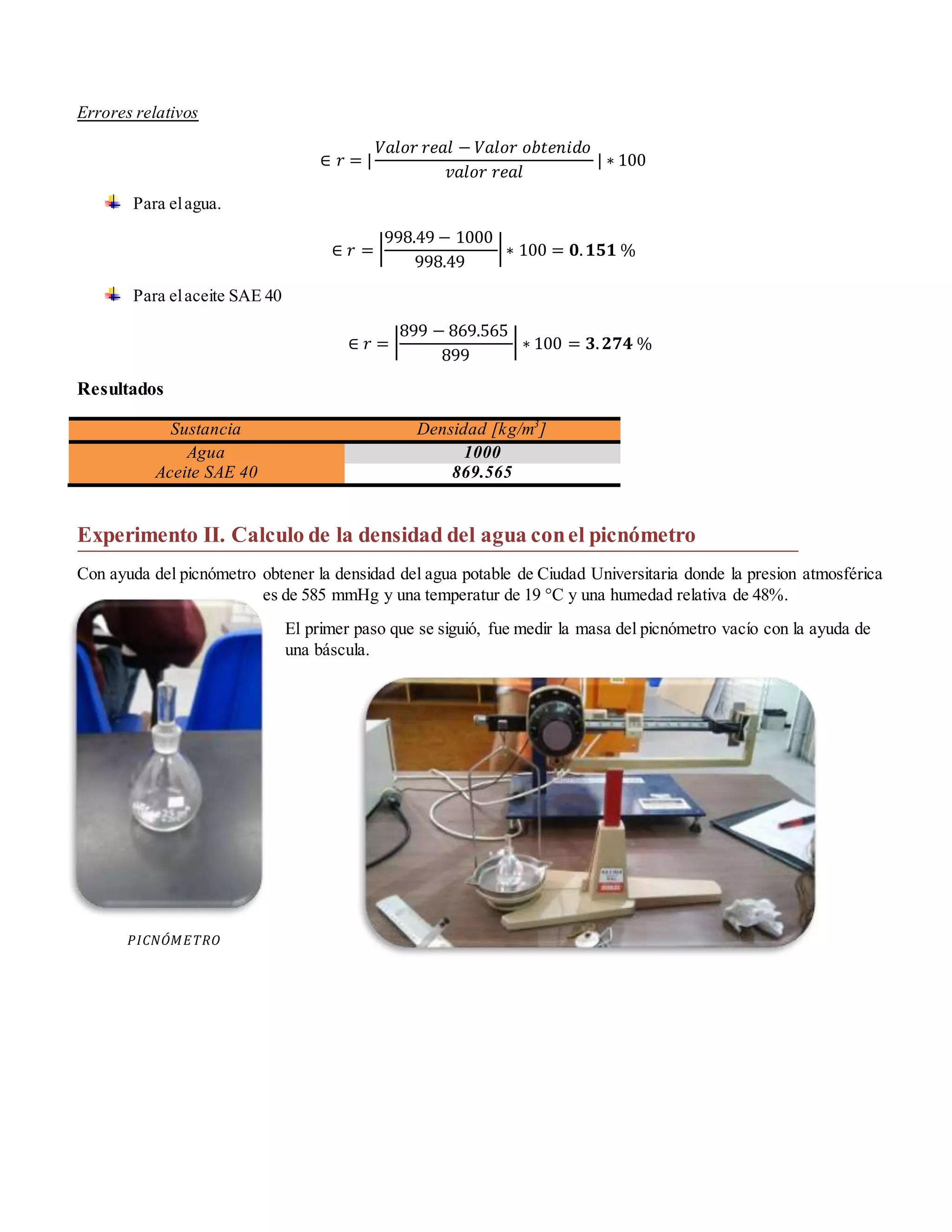 Practica 1 Densidad Mecánica De Fluidos Pdf