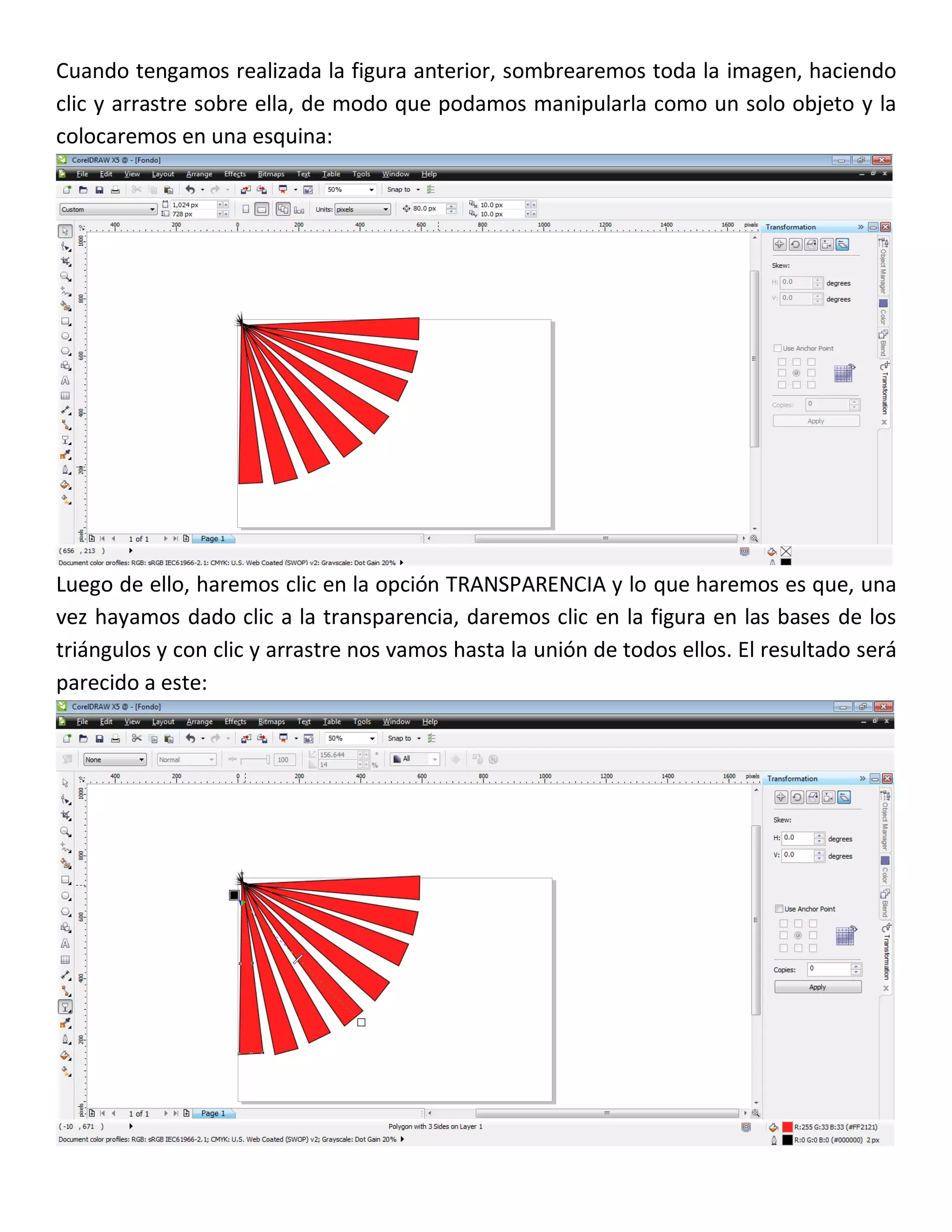 Practica Corel Draw - Diseño de Wallpaper sencillo | PDF