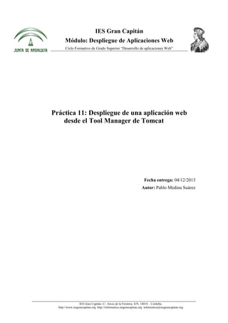 Apache Tomcat 8: despliegue de una aplicación mediante el interfaz | PDF