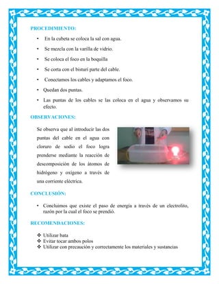PRACTICA 2: electrolitos | PDF