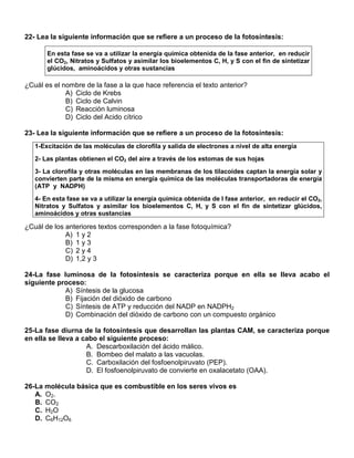 Practica 2016 fotosintesis respiracion celular | PDF