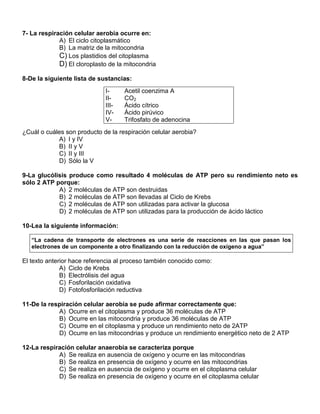 Hoja De Trabajo Sobre Fotosíntesis Y Respiración Celular: Respuestas