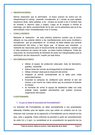 Practica # 2 de formaldehido | DOCX