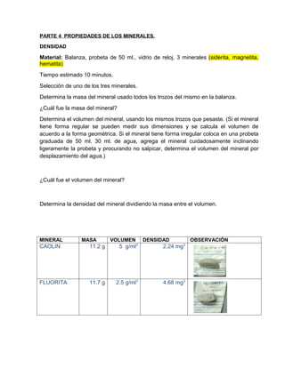 Practica #2 minerales | DOC