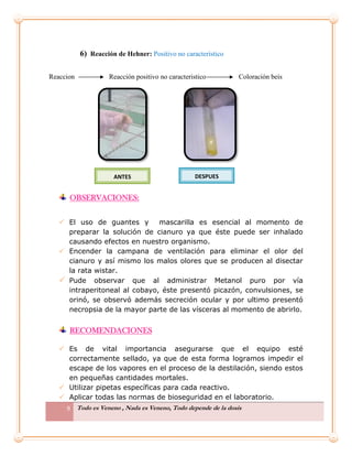 Practica 3 de laboratorio toxicologia . | PDF