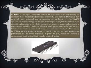 Practica 3 tipos de memoria ram y rom | PPTX
