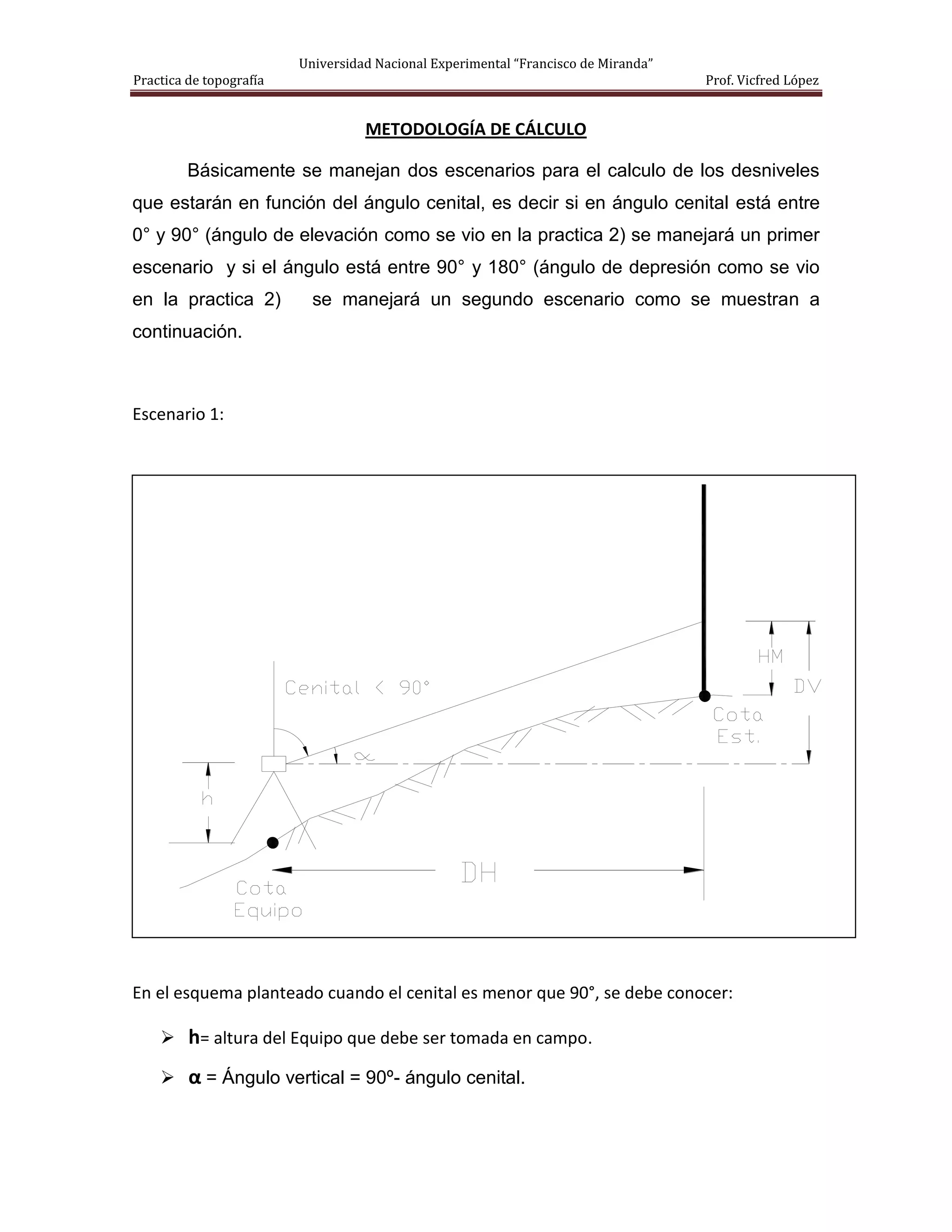 Practica 4 taquimetría. | PDF