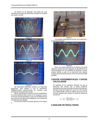 DISEÑO ANALOGICO - AMPLIFICADOR DE INSTRUMENTACION INA114 Y LM741 | DOCX