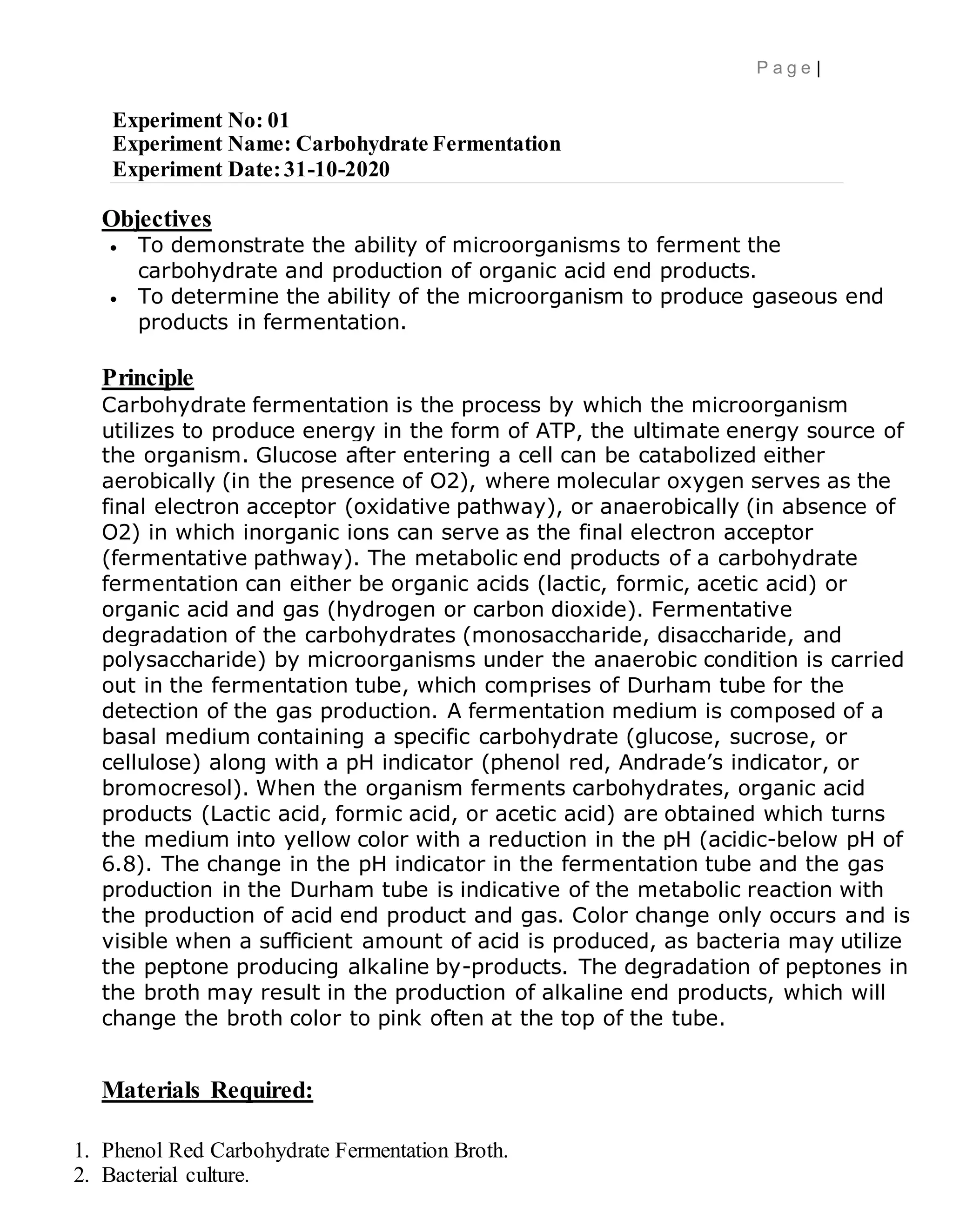 Carbohydrate Fermentation, Tripe Sugar Iron Agar Test, IMViC Test Part ...