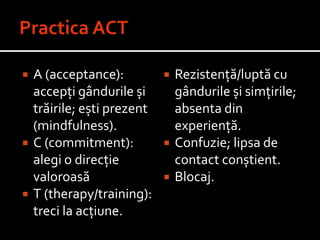 Practica ACT și stresul cotidian | PPSX