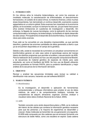 PRACTICA BUSO Y CONTROL DE CROMATOGRAMAS DE ADN UTILIZANDO EL SOFTWARE ...